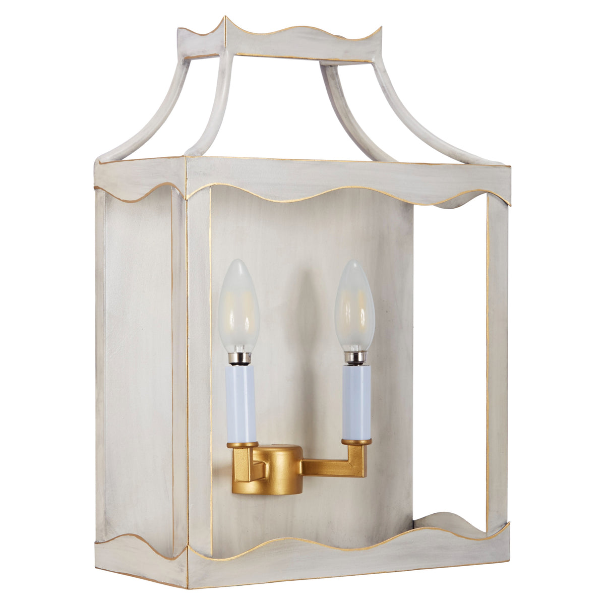 Miriam Cream & Gold Metal Wall Sconce – Mintwood Home