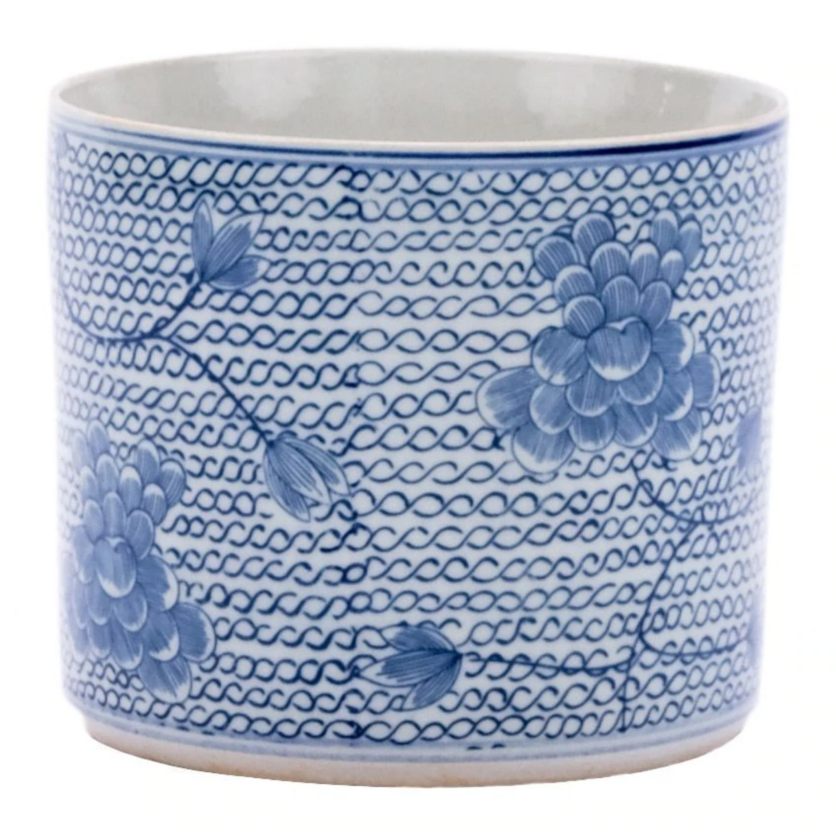 Blue & White Chain Orchid Pot – Mintwood Home